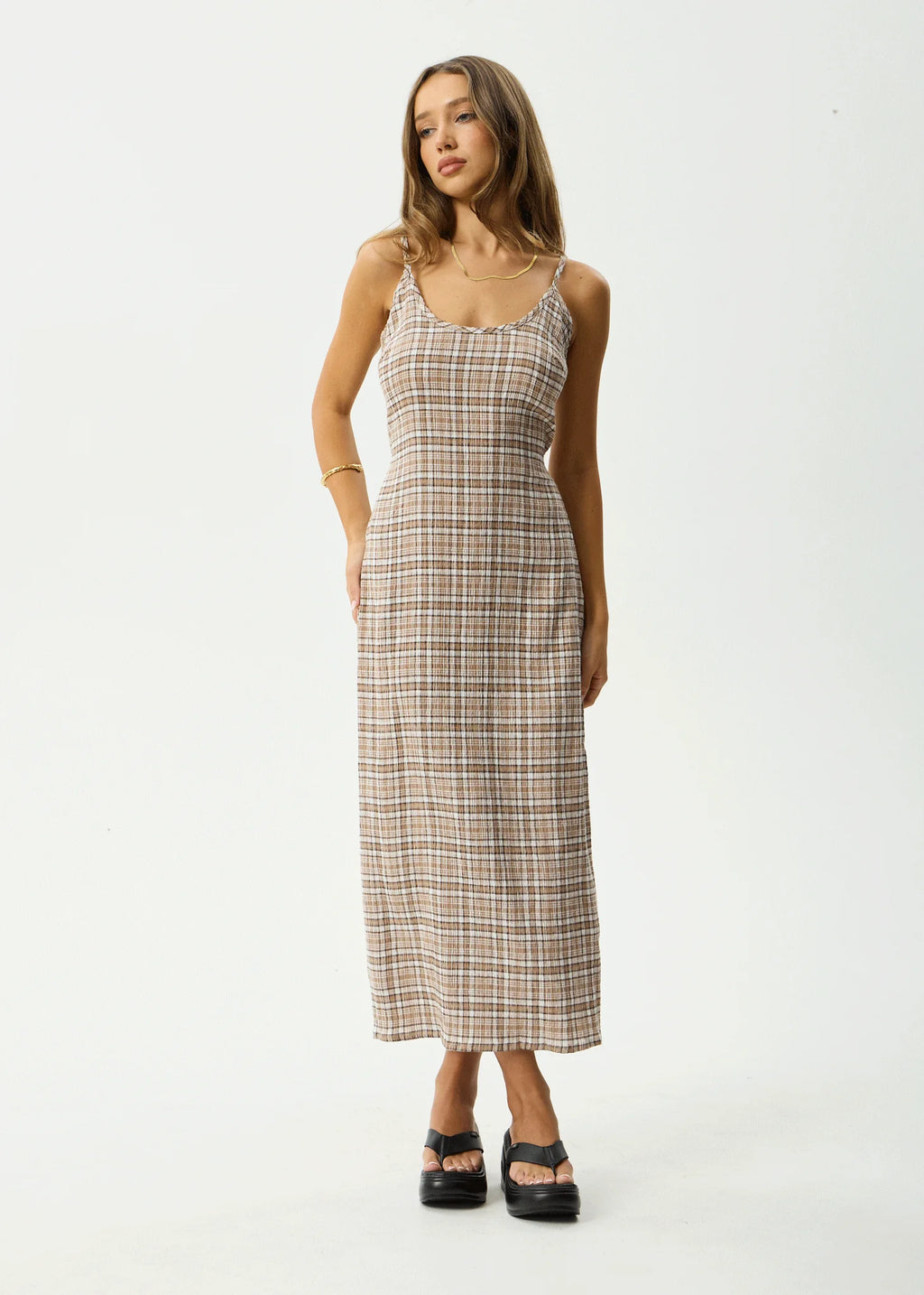 Flight Rumi Seersucker Dress - Chai - Dresses - The Soho Movement