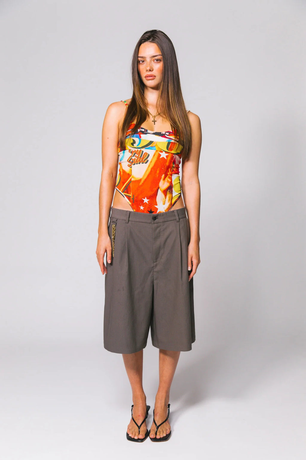 Westwood Pleated Baggy Short - Charcoal - Shorts - The Soho Movement
