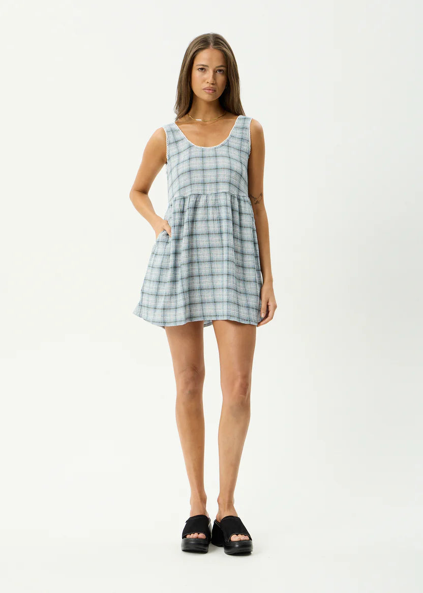 Lagoon Jesse Seersucker Mini Dress - Overcast Check – The Soho Movement