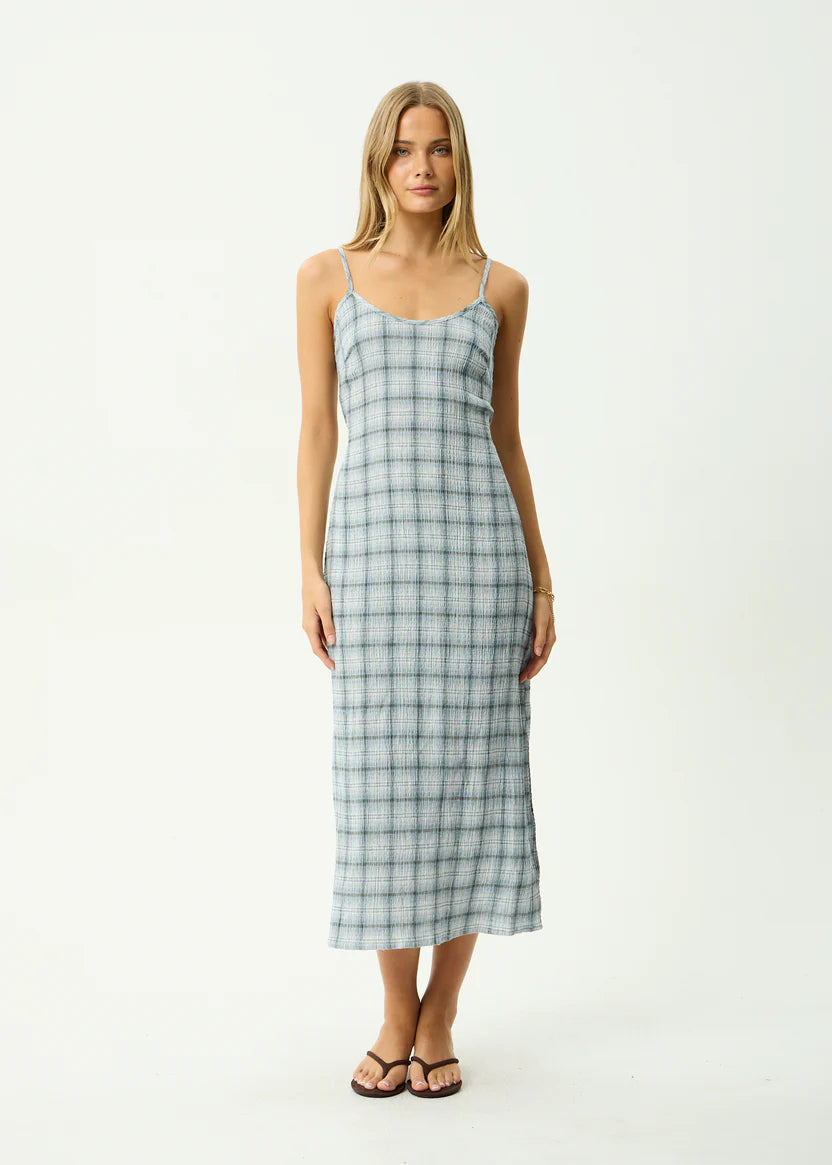 Lagoon Jesse Seersucker Midi Dress - Overcast Check – The Soho Movement