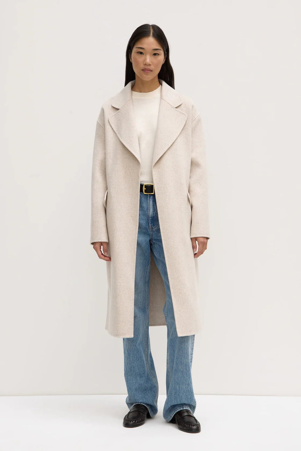Sadie Single Breasted Coat - Oat Marle - Coats & Jackets - The Soho ...
