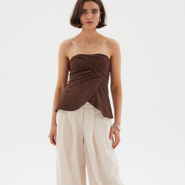 Seaira Top - Cocoa Bean - - The Soho Movement